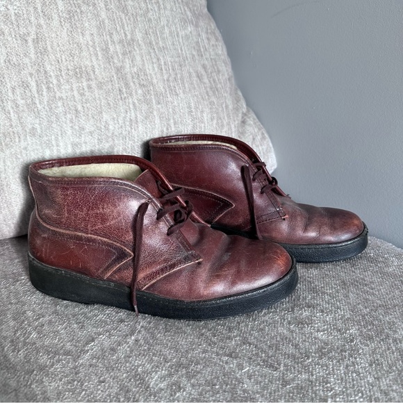 Bates | Shoes | Original Bates Floaters Brown Leather Chukka Boots Wool ...